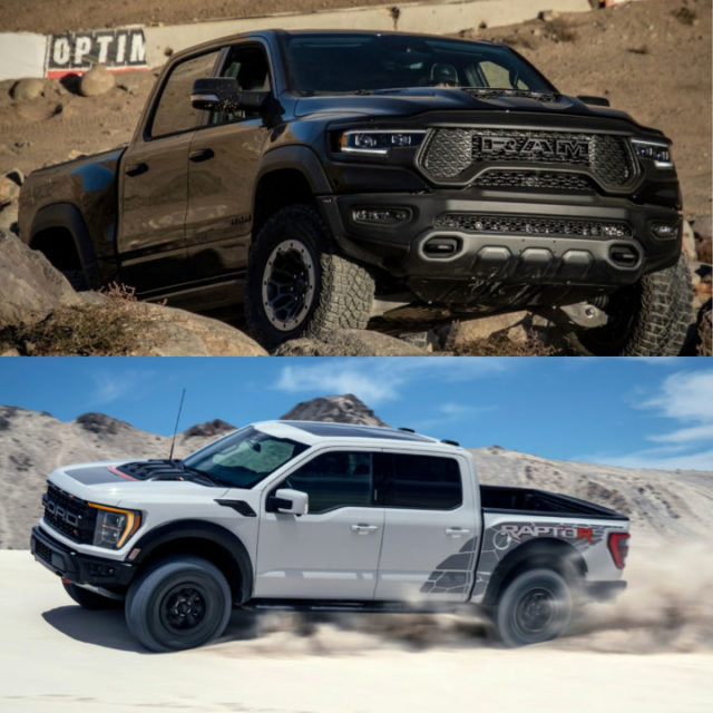 DubiCompare: Ford F-150 Raptor R v/s Ram TRX: The Battle Of The ...